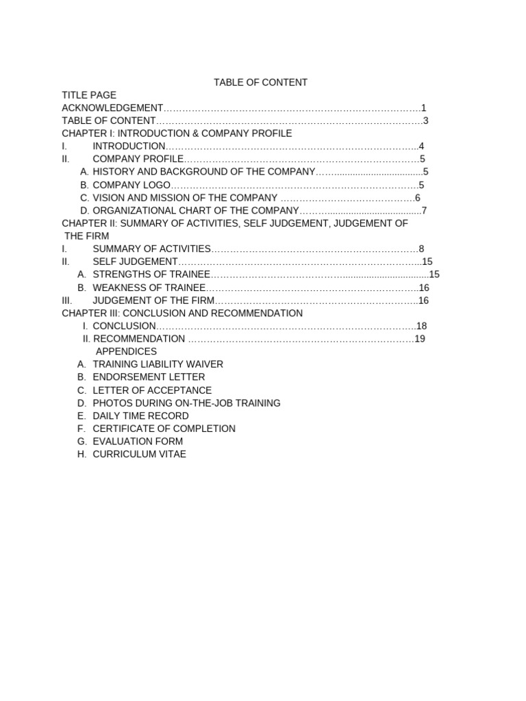 Table of Content | PDF