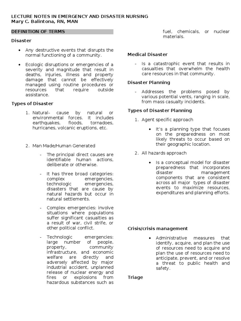 Disaster Nursing | PDF | Incident Command System | Emergency Management
