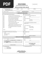 CS Form No. 6 Revised 2020 Application For Leave Fillable | PDF ...