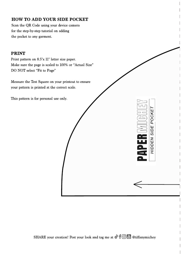 Hidden Side Pocket Pattern | PDF