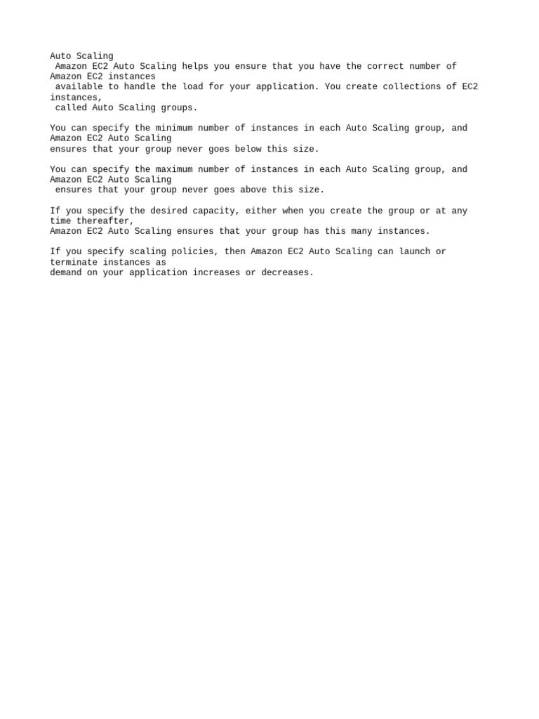 Auto Scaling | PDF