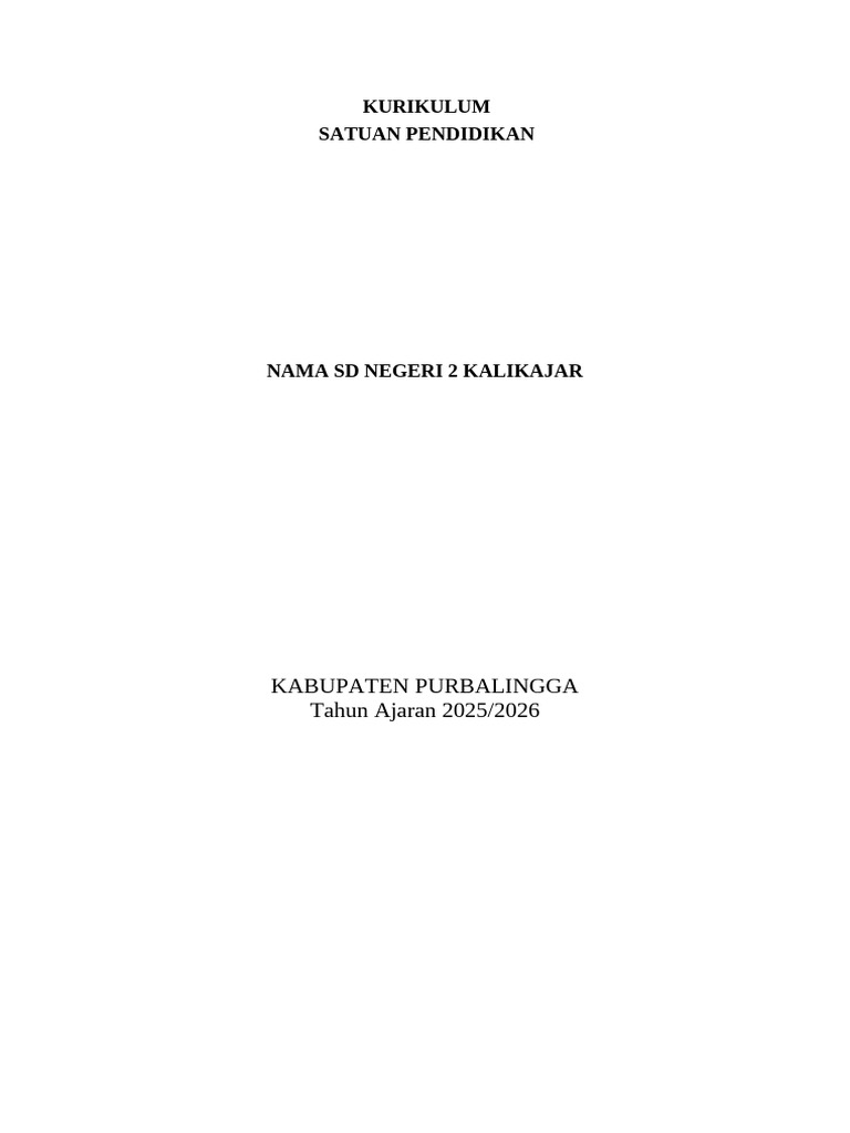 Draft KSP Adaptif 2025 - SD_Terbaru | PDF