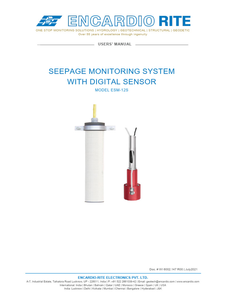 ESM-12S Seepage Monitoring System | PDF | Computer Network | Integer (Computer Science)