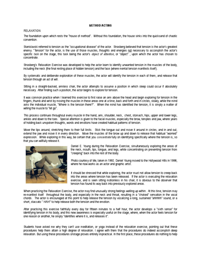 Method Acting Techniques | PDF | Senses | Memory