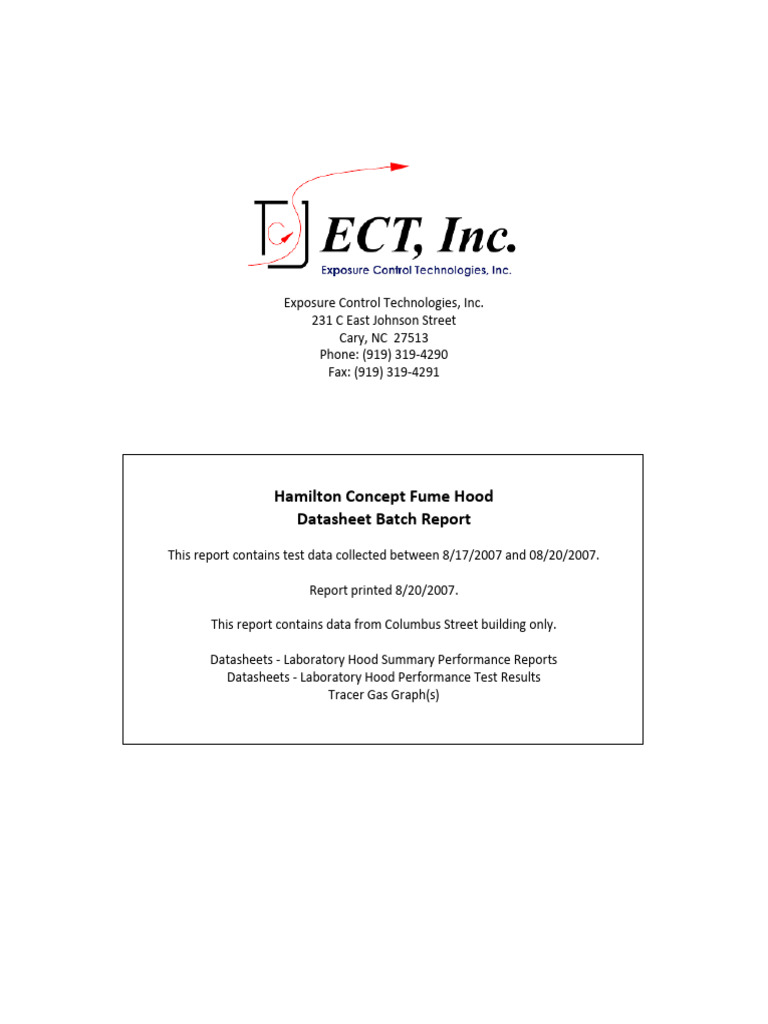 Independent Test Report 6ft Concept Nih Protocol - Tested by Ect Inc | PDF
