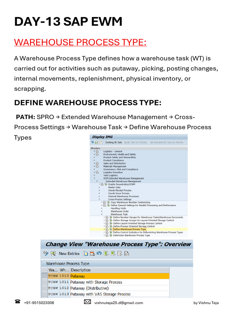 SAP EWM Warehouse Process Overview | PDF