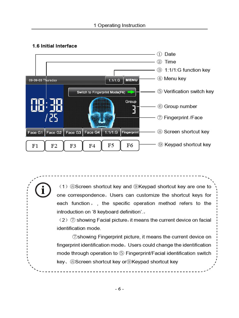 Device Interface and Function Keys Guide | PDF