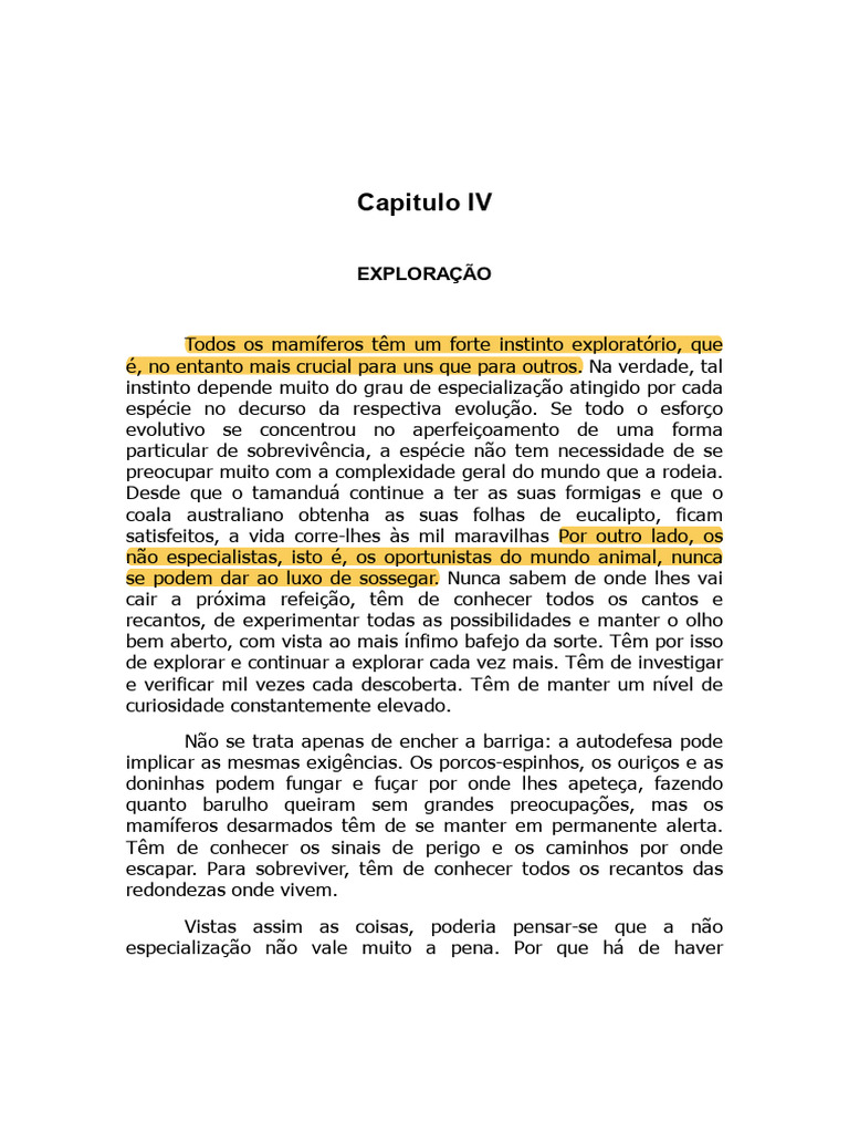 CAP IV O Macaco Nu | PDF | Desenho | Tempo