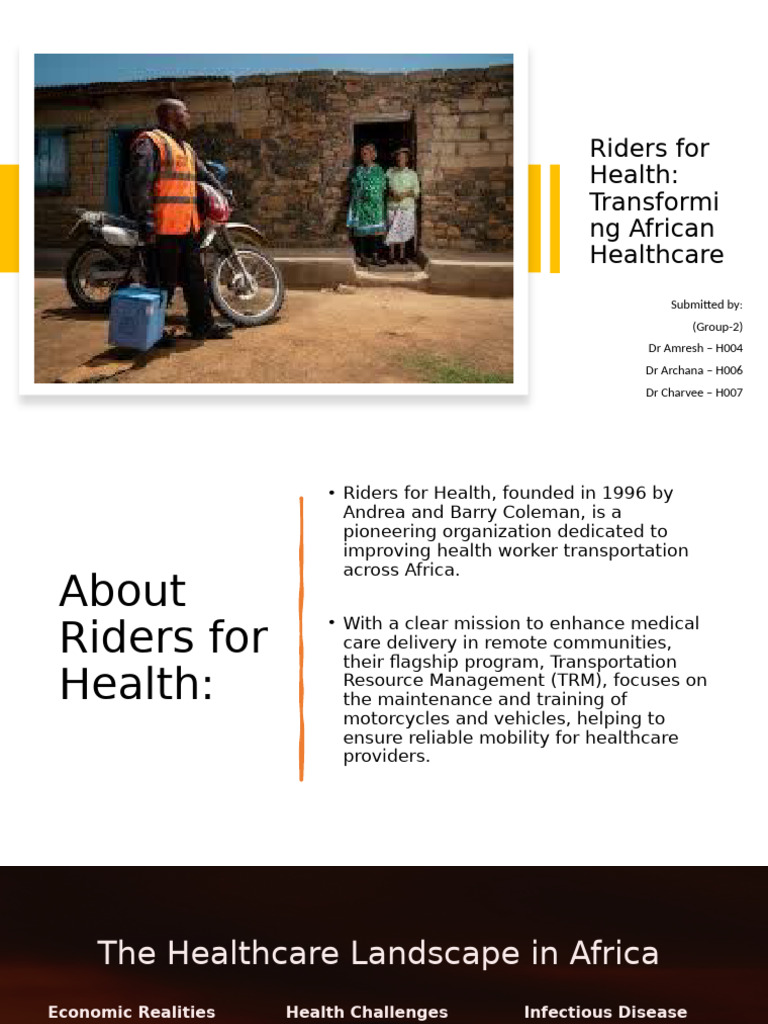 Riders For Health - Group 2 | PDF | President's Emergency Plan For Aids ...