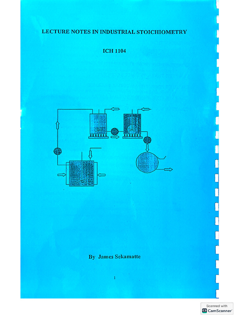 Notes For Industrial Stoichiometry | PDF