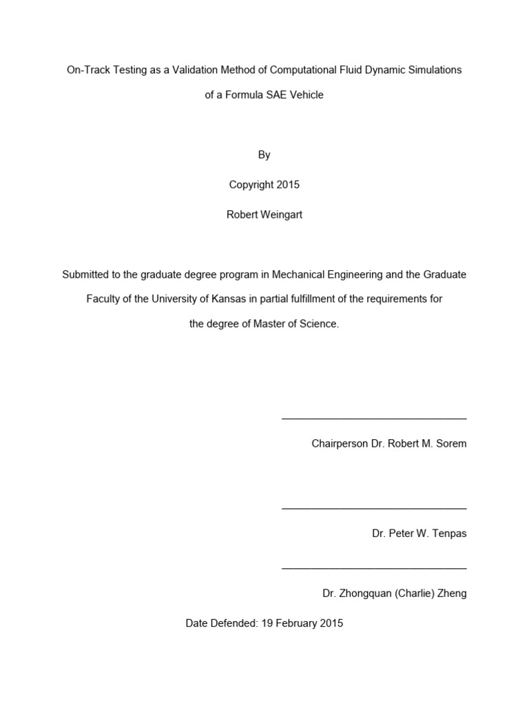 On-Track Testing for FSAE CFD Validation | PDF | Force | Aerodynamics