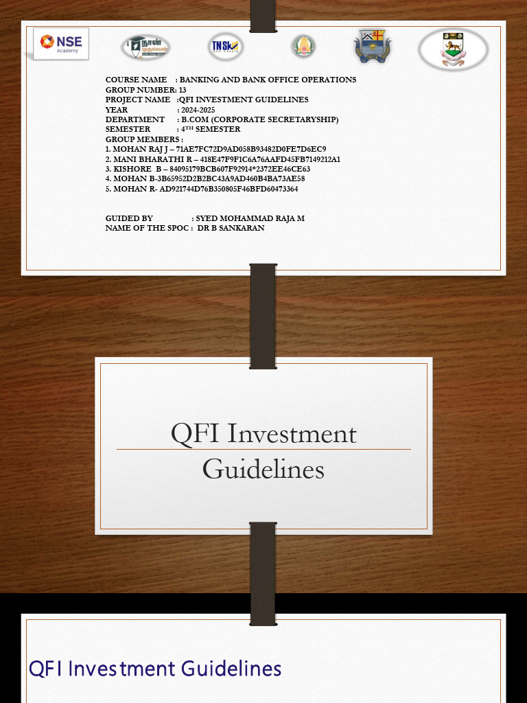 QFI Investment Guidelines Overview | PDF | Investing | Taxes