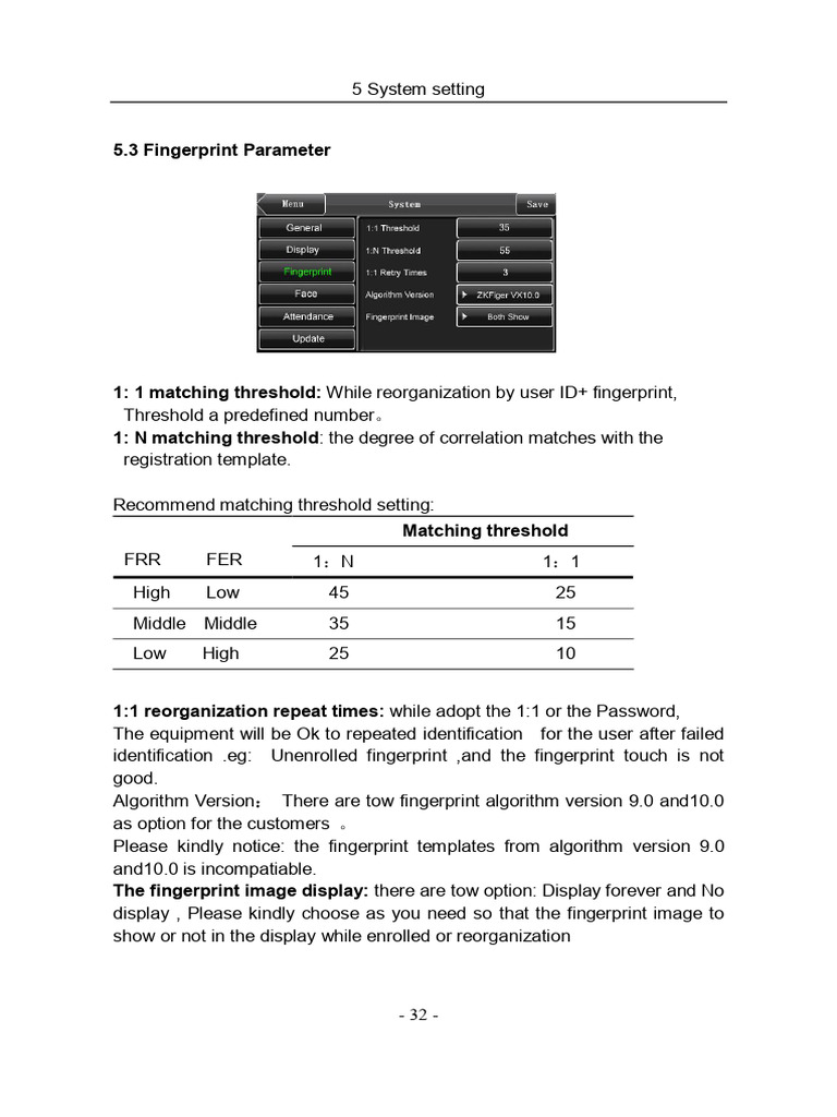 IFace Series User Manual - v1.0 38 | PDF