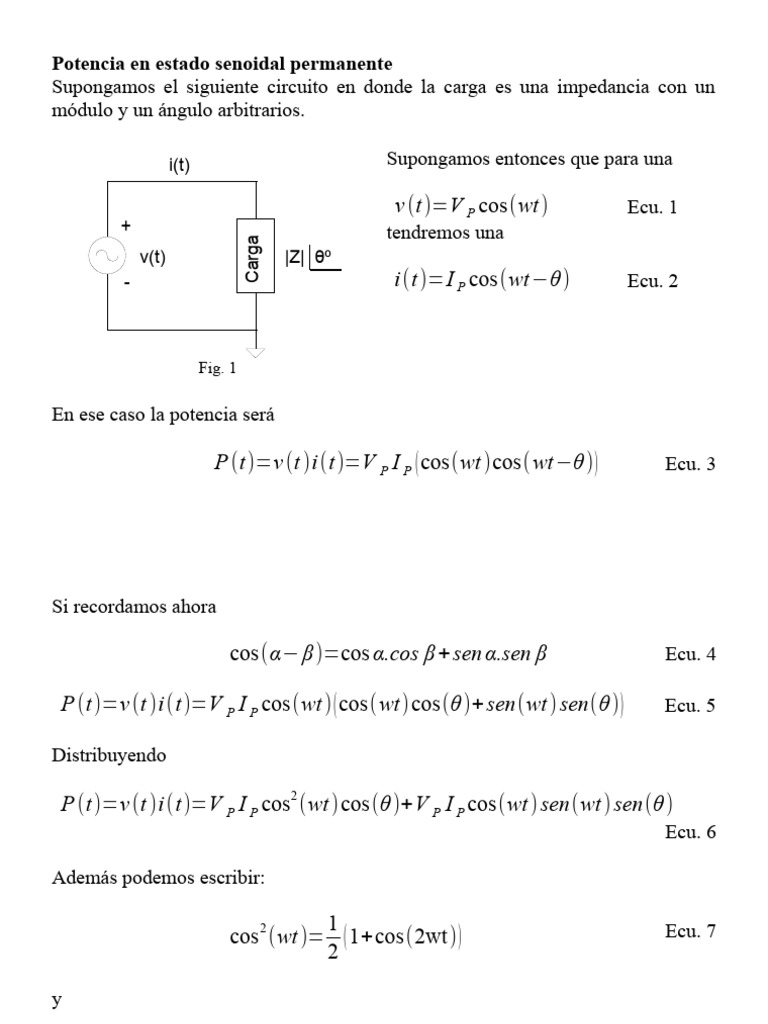 Teoría Unidad 7C | PDF | Energia electrica | Poder (Física)