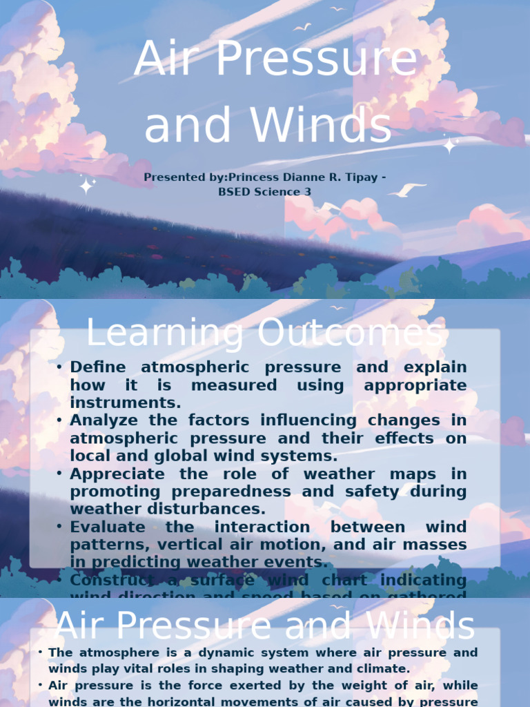 Air Pressure and and Winds - Tipay | PDF | Atmosphere Of Earth | Wound