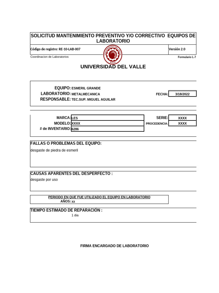 Esmeril Grande l6 | PDF