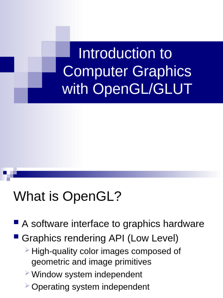 Introduction To Computer Graphics With Opengl/Glut | PDF | Vertex (Geometry) | Computer Graphics