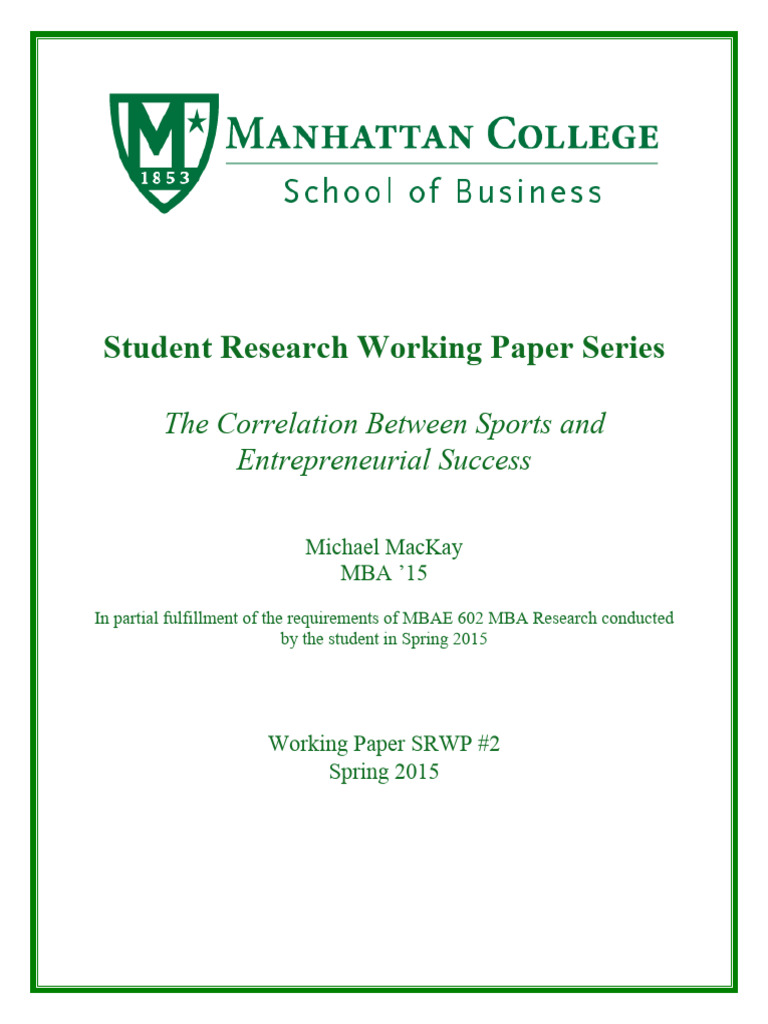 Srwp2 Michael Mackay | PDF | Entrepreneurship | Startup Company