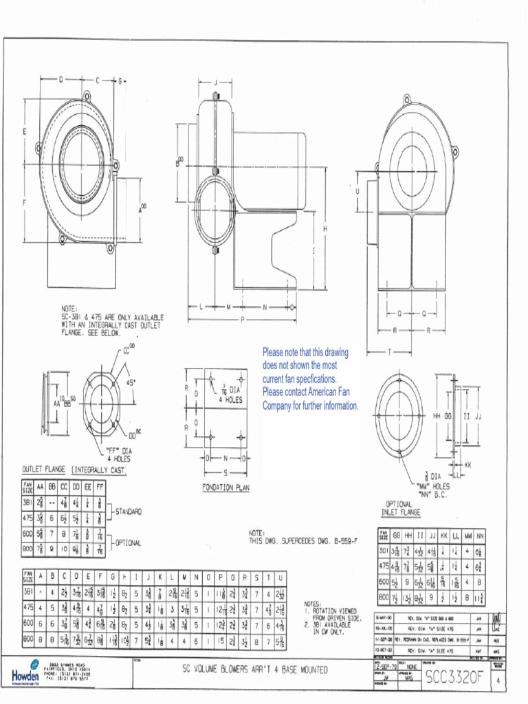 Amfan SC Blower Ga DWG | PDF