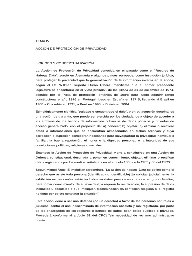 Tema 4-8 | PDF | Privacidad | Derecho Constitucional