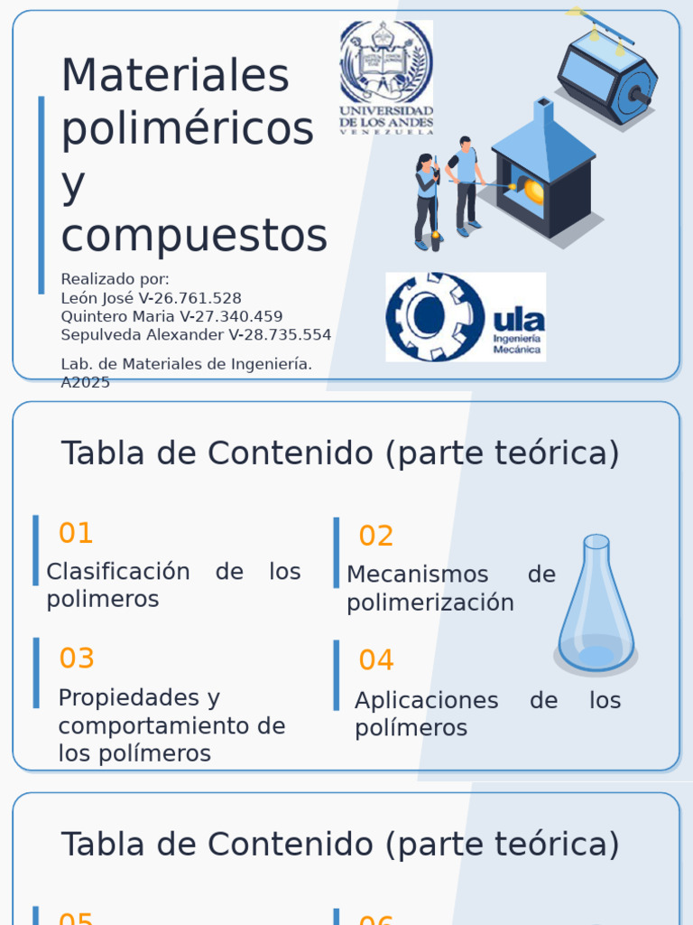 Exposicion Lab. Materiales Polimericos y Compuestos | PDF | Polímeros ...