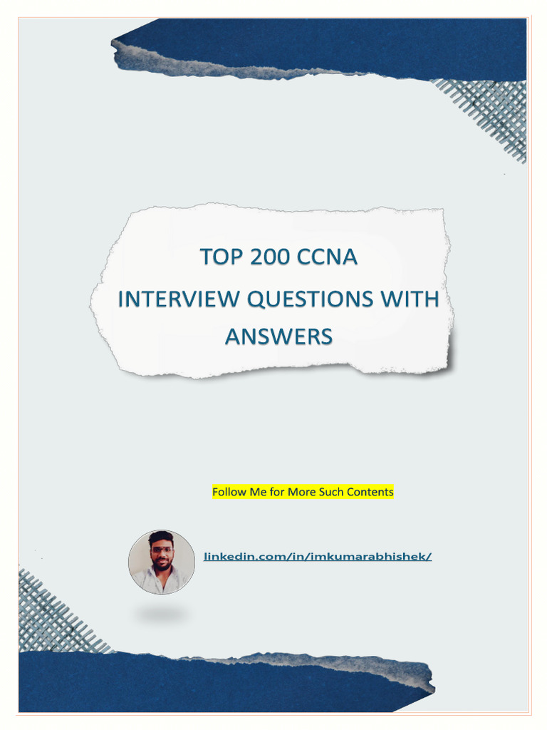 CCNA Interview Questions | PDF | I Pv6 | Ip Address