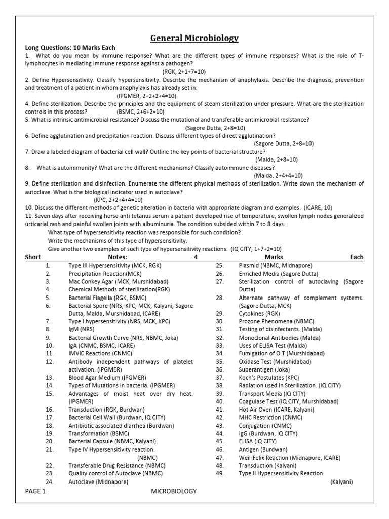 Microbiology Chapterwise Sems 2018 ADSSS SYNCYTIUM | PDF | Immune ...