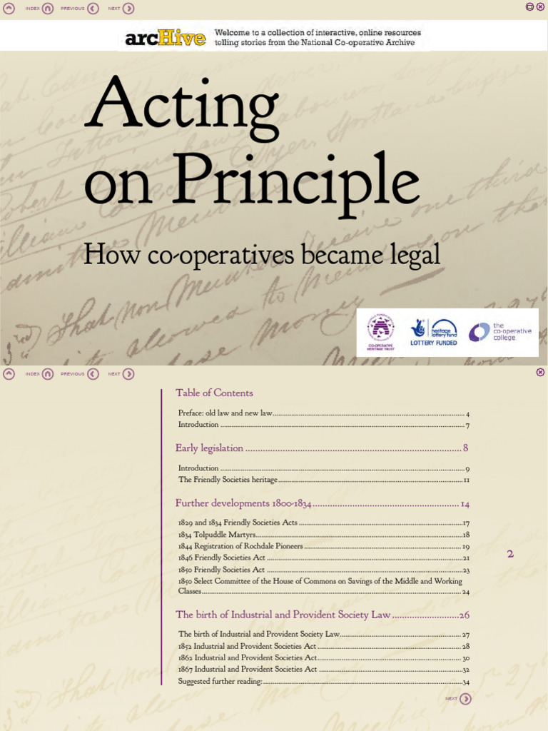 History of Co-operative Law Evolution | PDF | Joint Stock Company ...