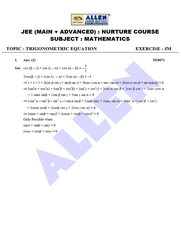 Original | PDF | Trigonometric Functions | Equations