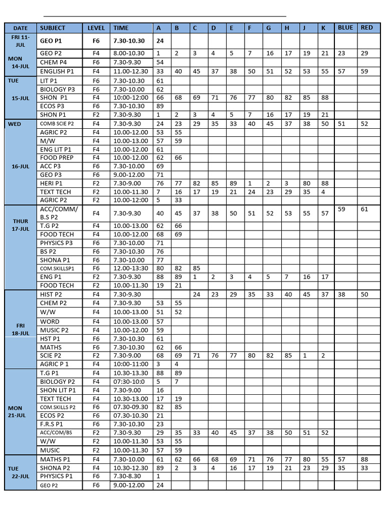 2025 Matric Exam Time Table | PDF | Chess Theory | Chess