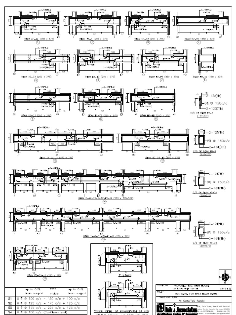 Final First Floor Beams Detail-Model2 | PDF