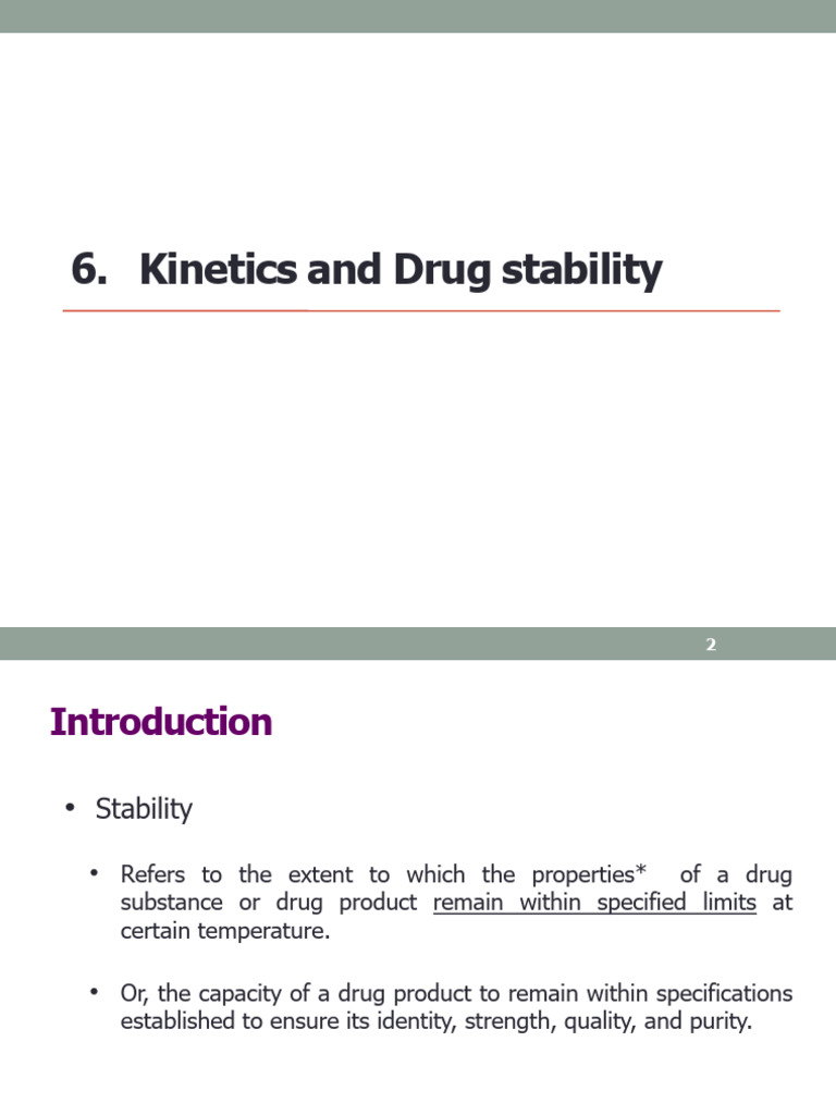 Drug Stability and Kinetics Overview | PDF | Reaction Rate | Chemical ...