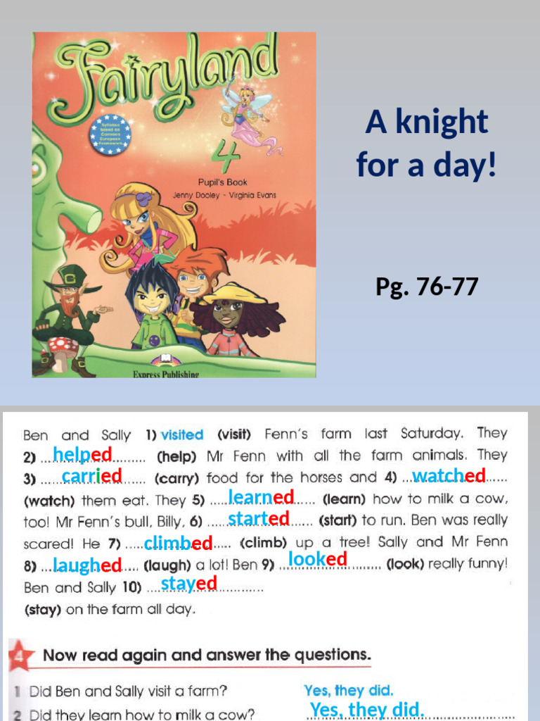 Unit 9c A Knight For A Day | PDF