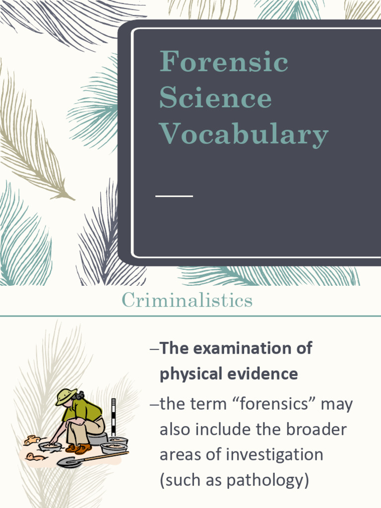 Forensic Science Vocabulary | PDF | Plea | Nolo Contendere