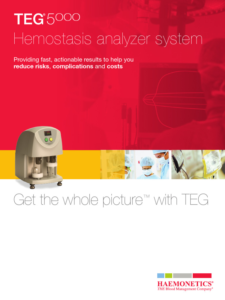 TEG Hemostasis Analyzer Overview | PDF | Coagulation | Hemostasis