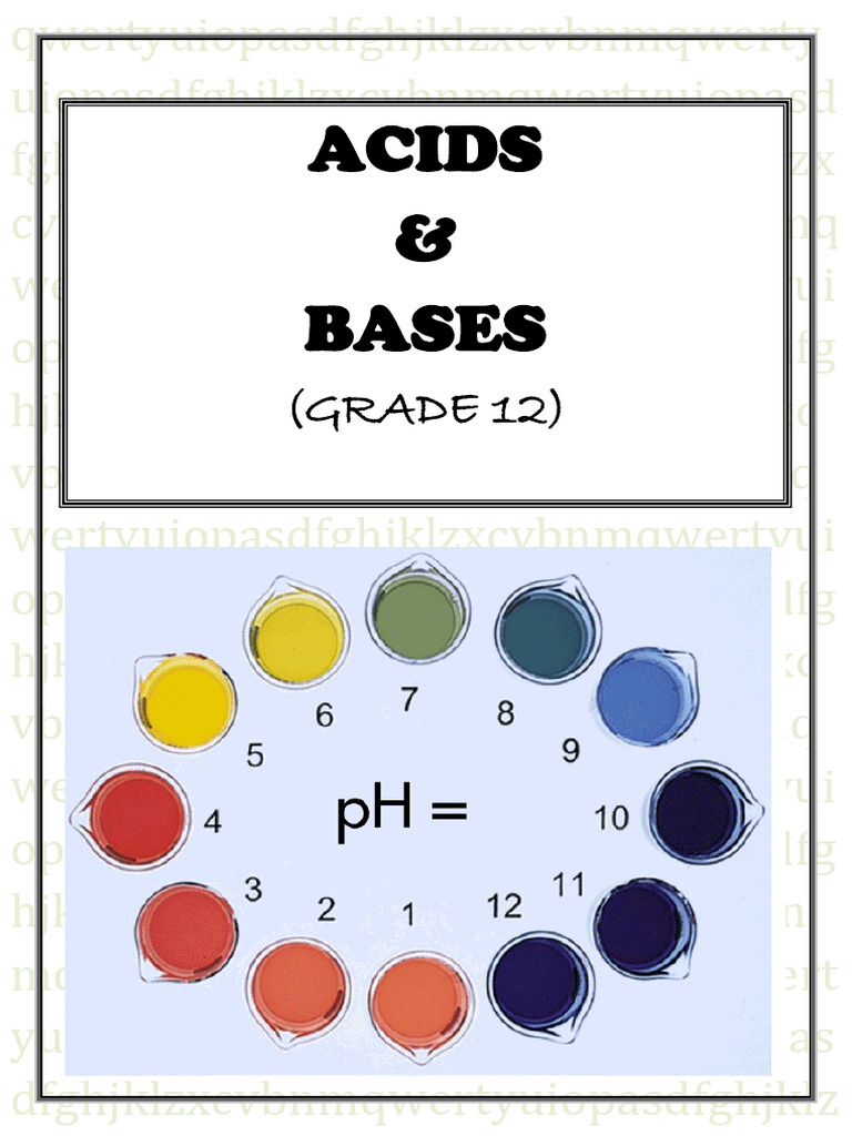 GRADE 12acid and Bases | PDF | Acid | Ph