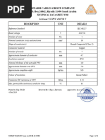Riyadh Cable Technical Data Sheet | PDF