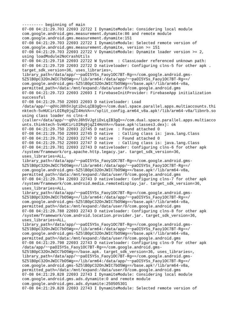 Firebase Initialization Log Details | PDF | Android (Operating System ...
