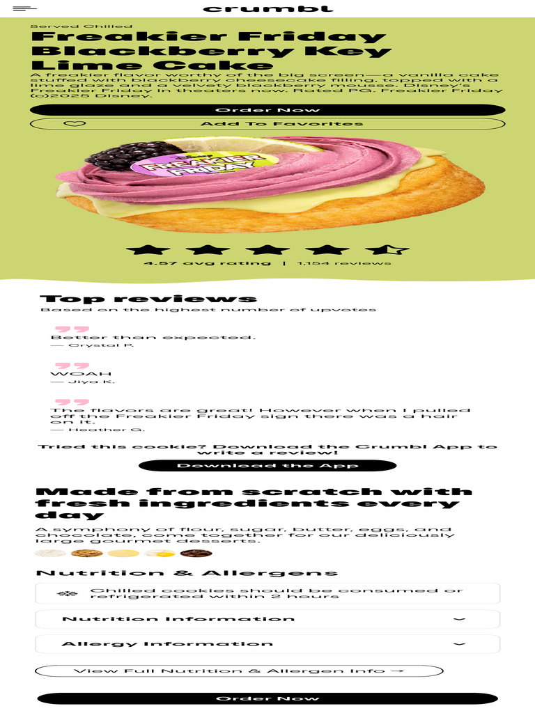 Crumbl - Freshly Baked Cookies & Desserts | PDF