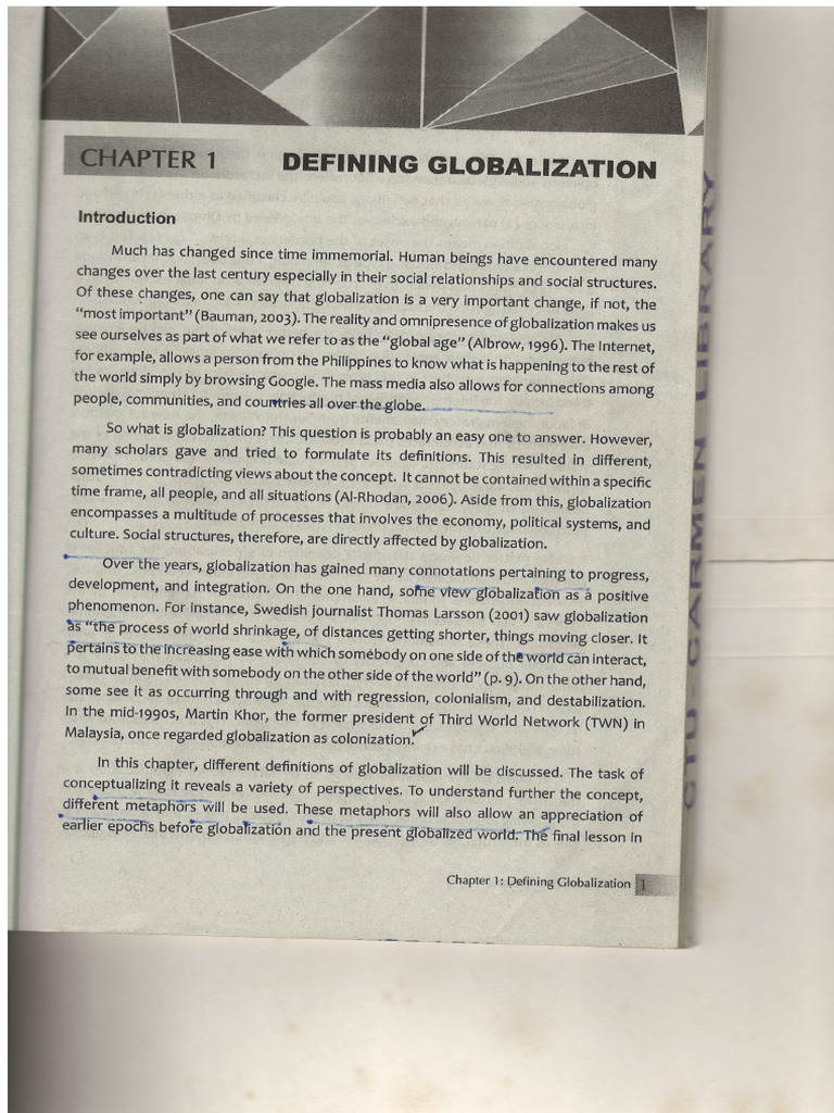 Chapter 1 Defining Globalization | PDF