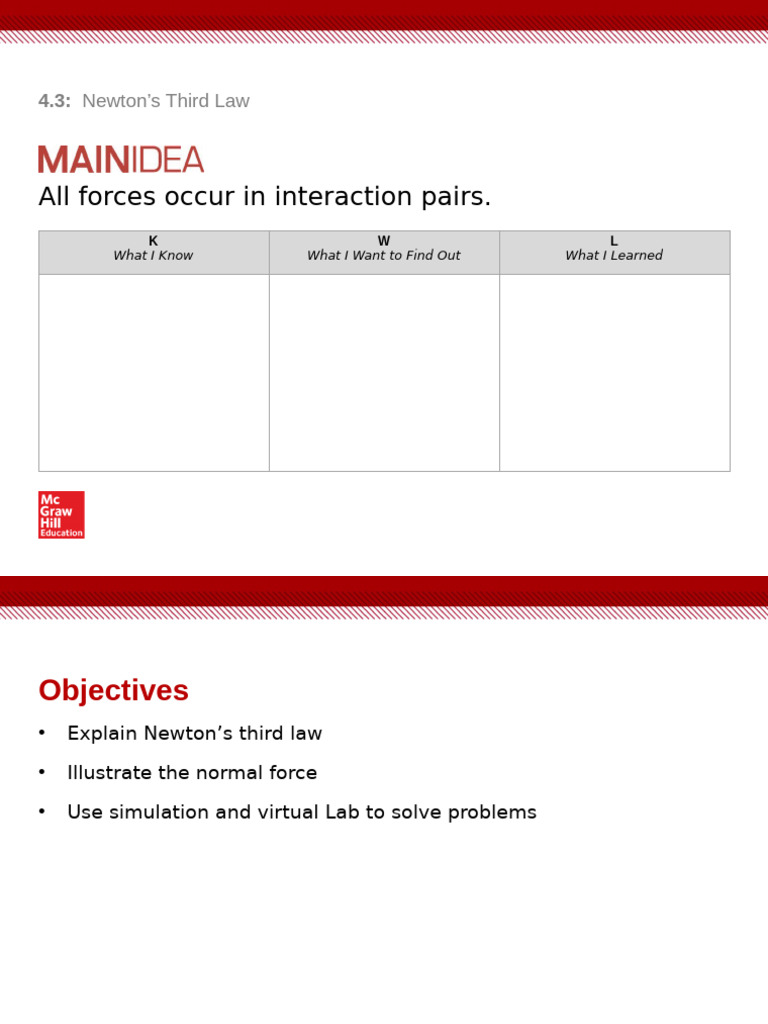 Classroom Presentation Toolkit Newton S Third Law | PDF | Force ...