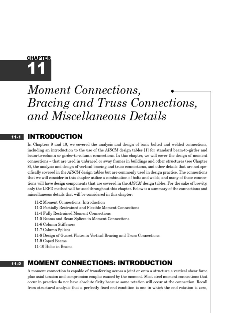 Moment Connections in Steel Design | PDF | Truss | Beam (Structure)