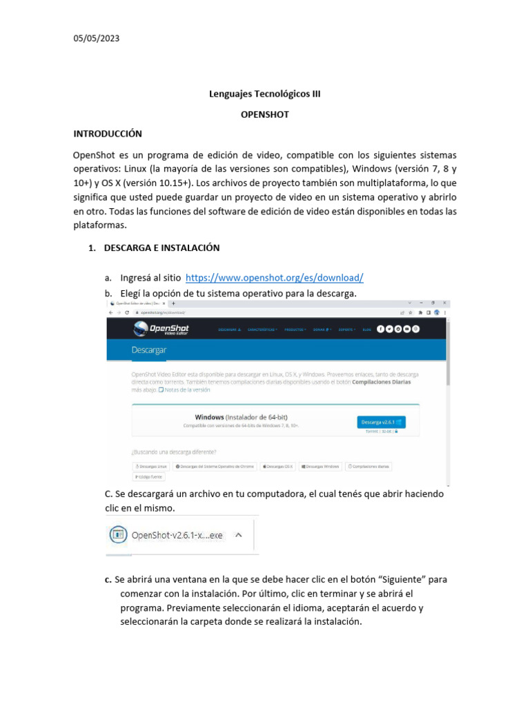 OpenShot Tutorial (Herramientas Básicas) | PDF | Ventana (informática) | Programa de computadora