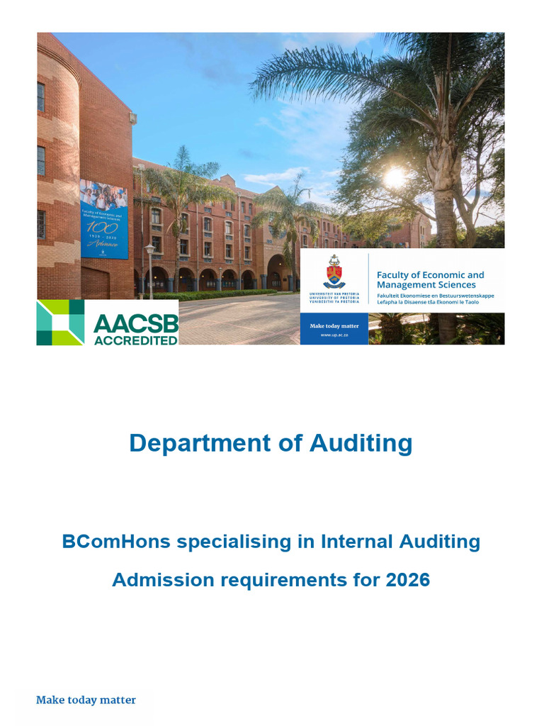 2026 BComHons in Internal Auditing Requirements | PDF | Internal Audit ...