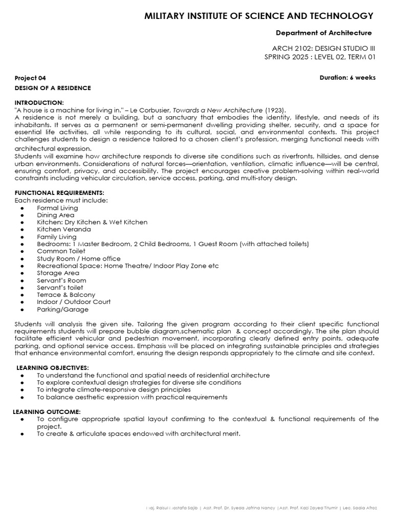 Residence Design Project Overview | PDF | Design | Environmental Design