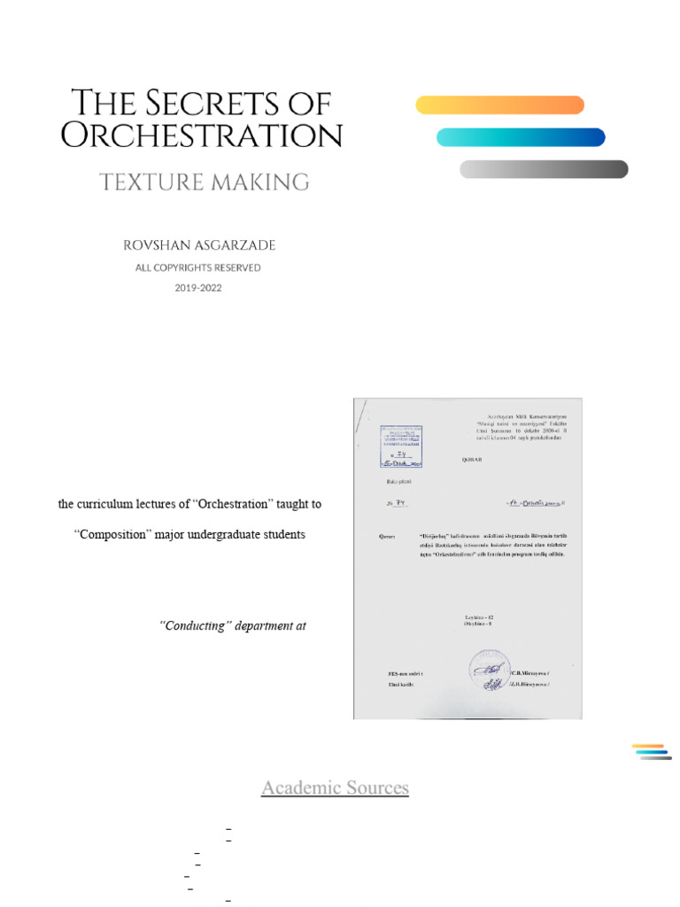 $the Secrets of Orchestration - Texture Making - Lecture 5 - Horizontal ...