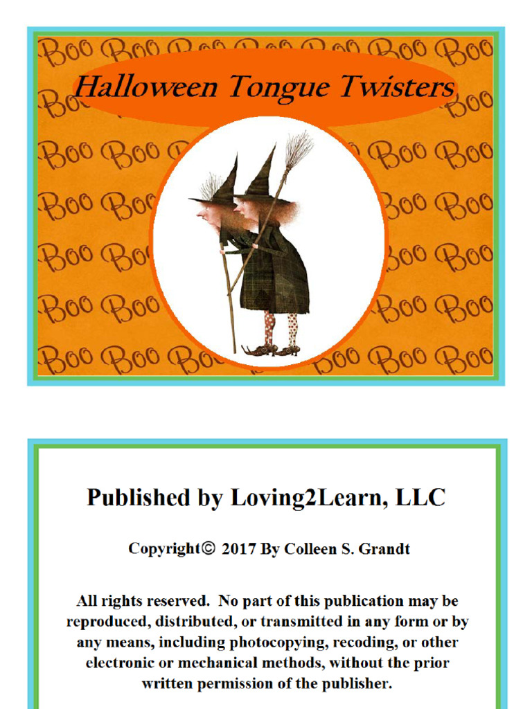 919 Halloween Tongue Twisters | PDF