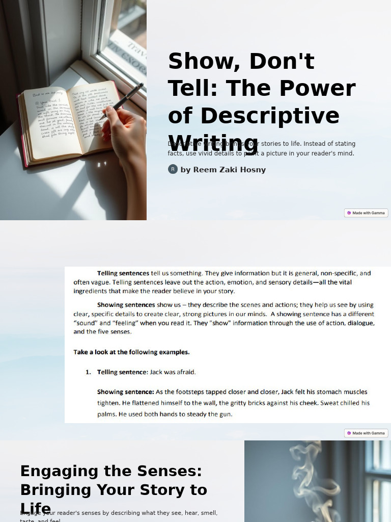 Show Dont Tell The Power of Descriptive Writing | PDF