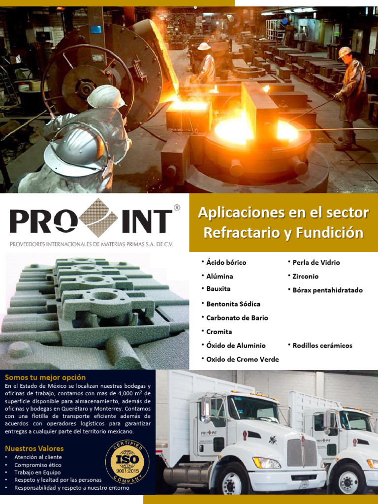 Pro-Int - Refractario y Fundicion 02.2022 | PDF | Óxido de aluminio ...