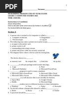 Grade 5 ICT Exam Questions | PDF | World Wide Web | Internet & Web